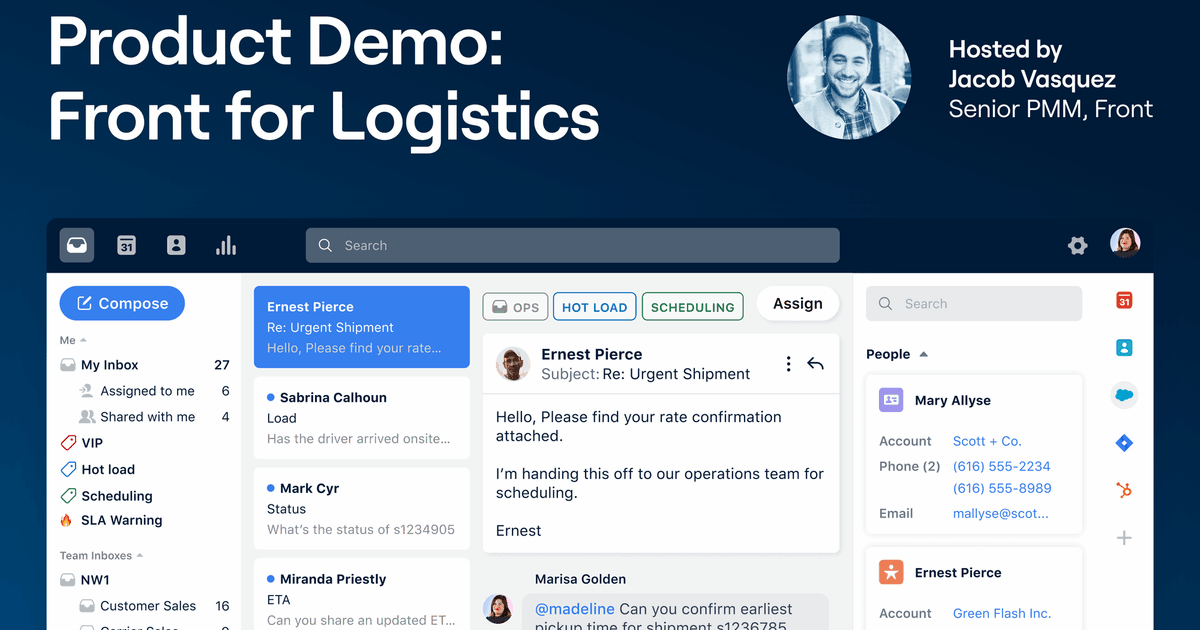 Front for Logistics Demo @ FreightWaves 3PL Summit | Front