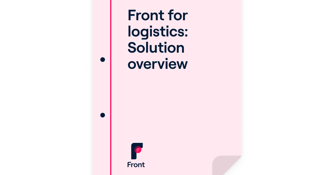 Front for logistics: Solution overview | Front