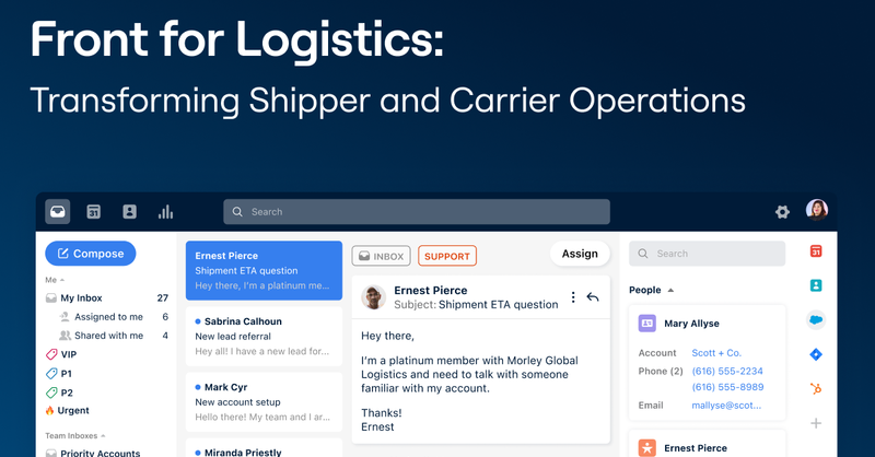Product Demo: Front for Logistics | Front