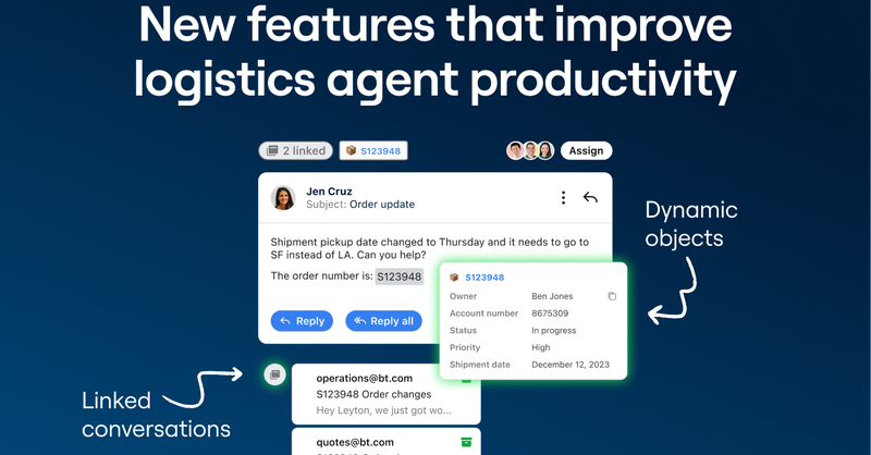 New features that improve logistics agent productivity | Front