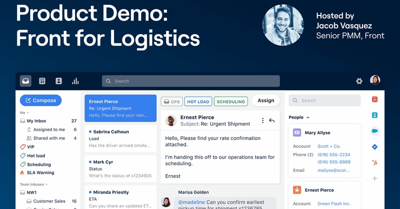 Front for Logistics Demo @ FreightWaves 3PL Summit | Front