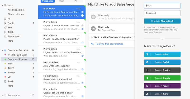 ChargeDesk Integration | Front