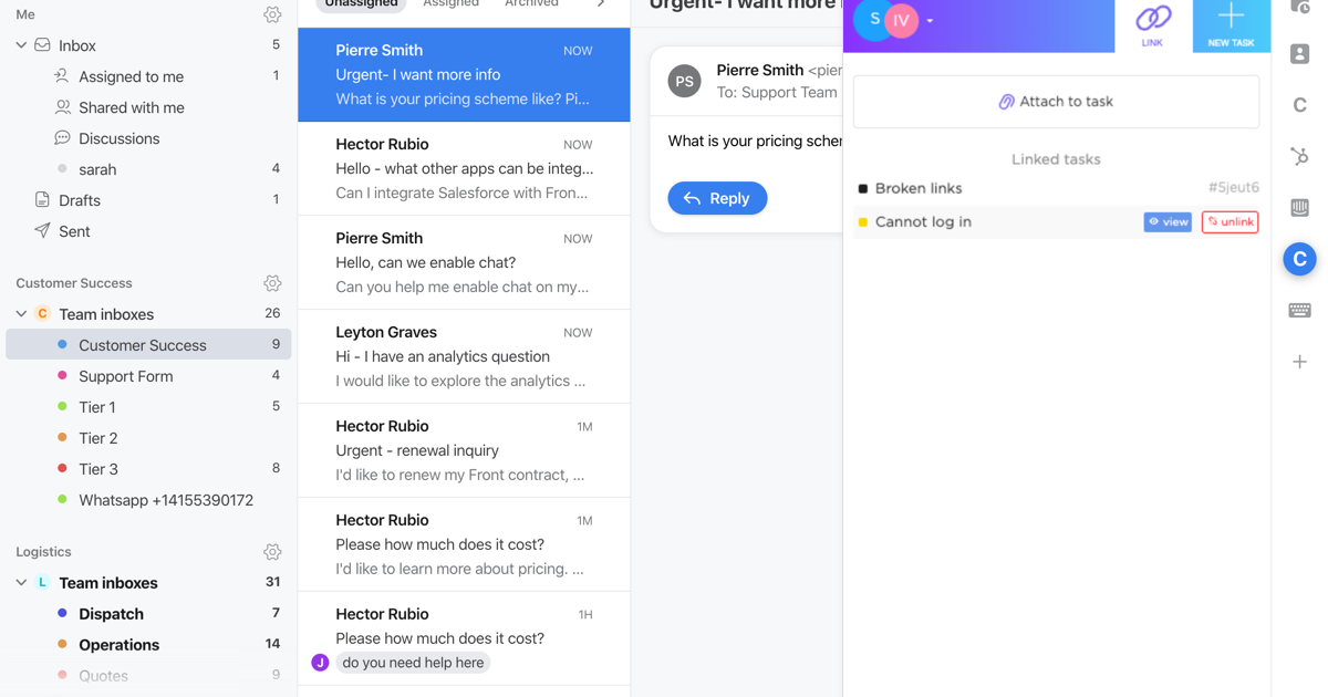 ClickUp Integration | Front