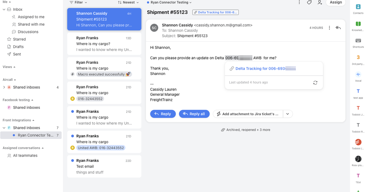 Delta Cargo Integration | Front