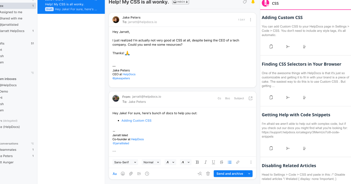 HelpDocs Integration | Front