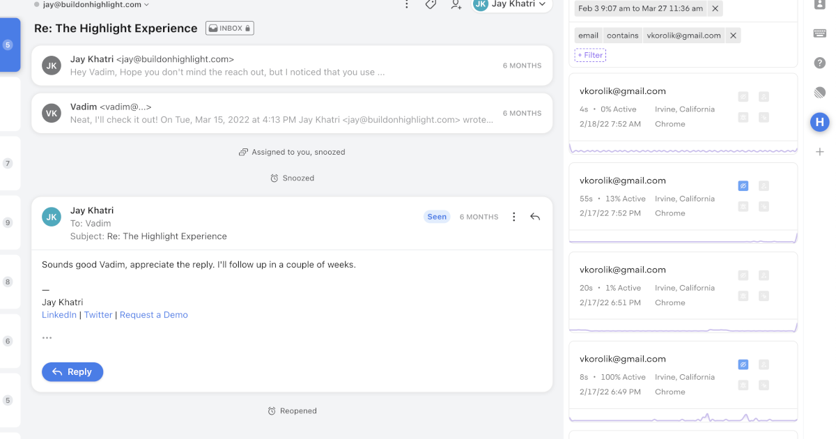Highlight Integration | Front