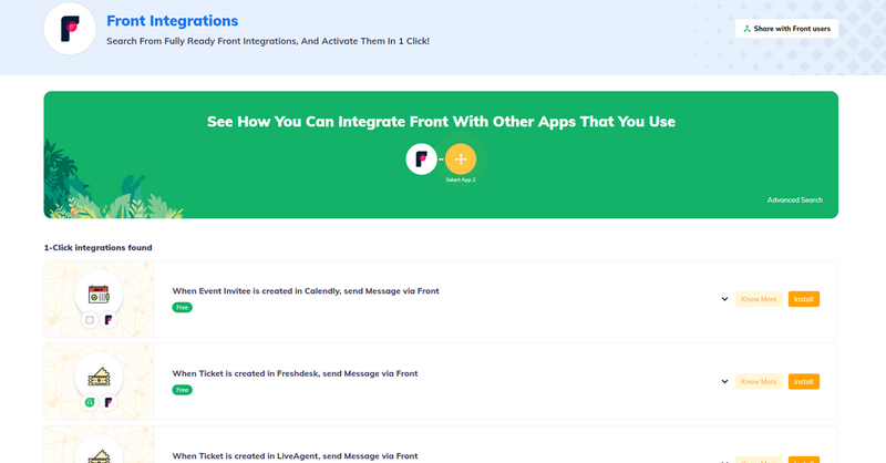 Integrately Integration | Front