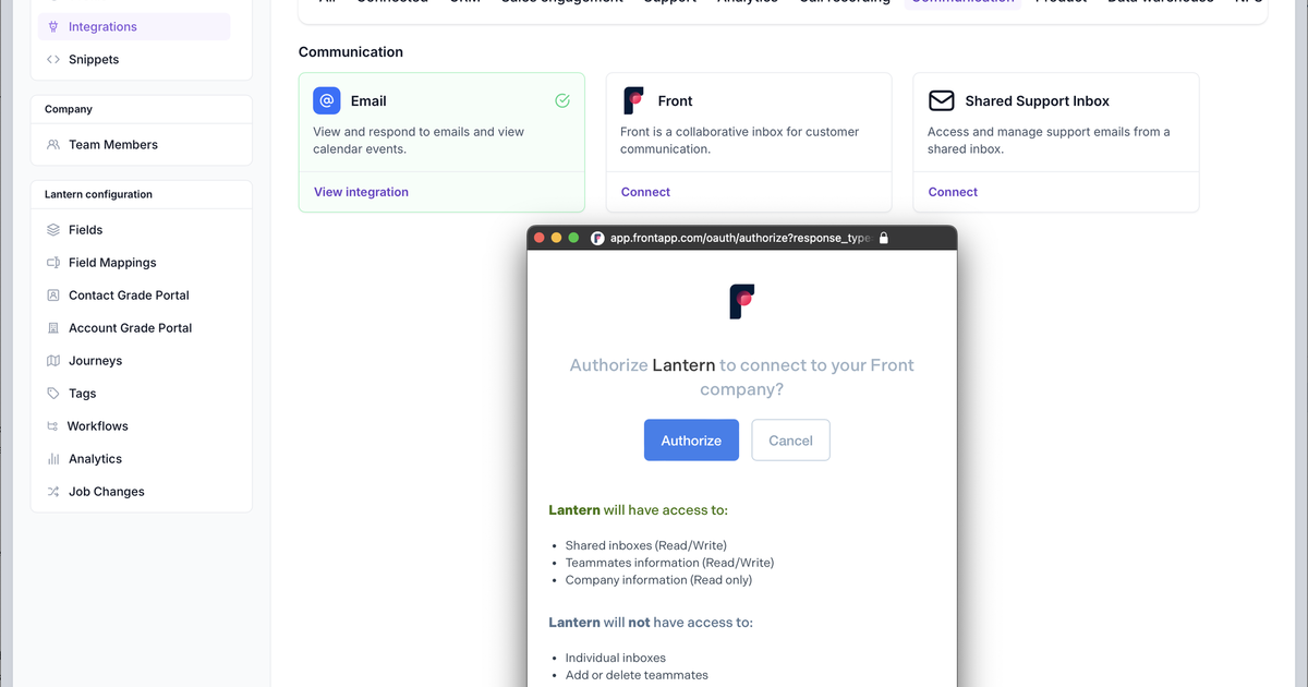 Lantern Integration | Front