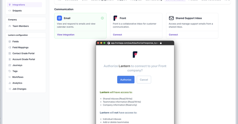 Lantern Integration | Front