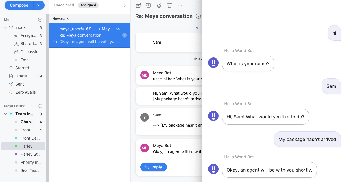 Meya Integration | Front