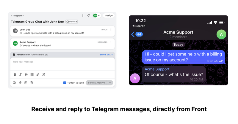 Telegram Integration | Front