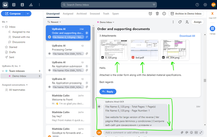 UpBrains AI Integration | Front