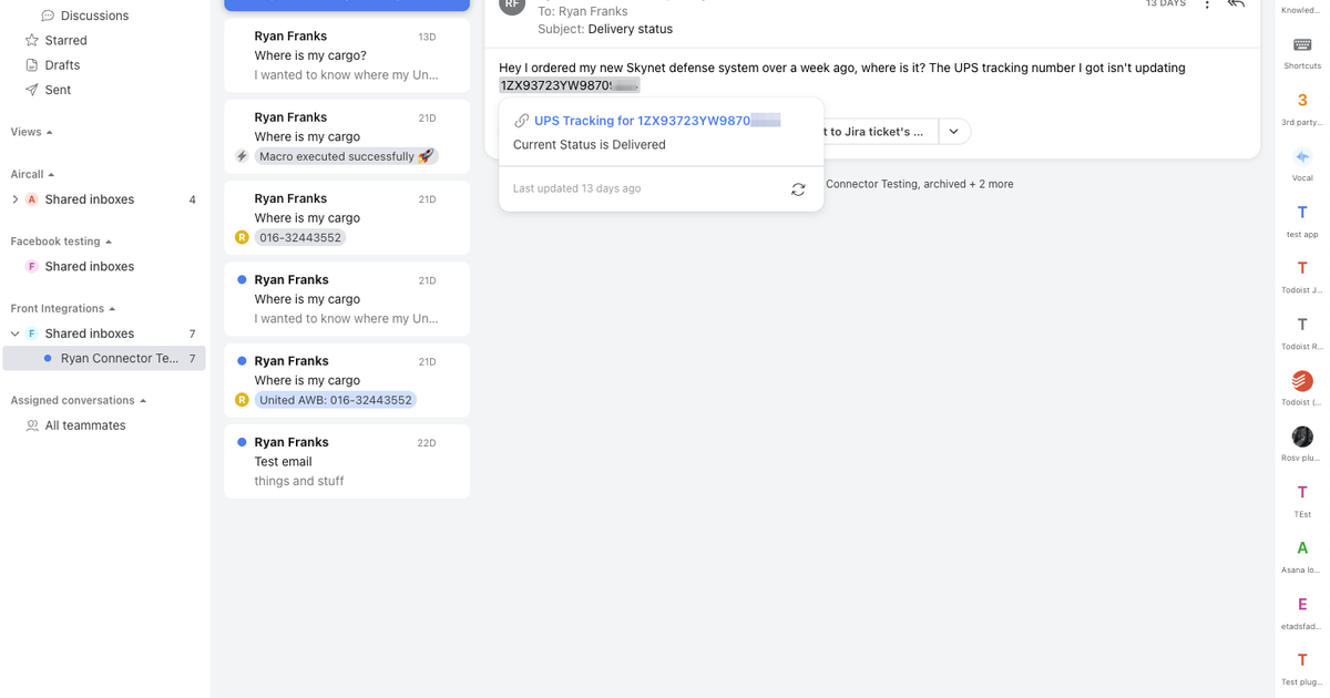 Ups Integration Front