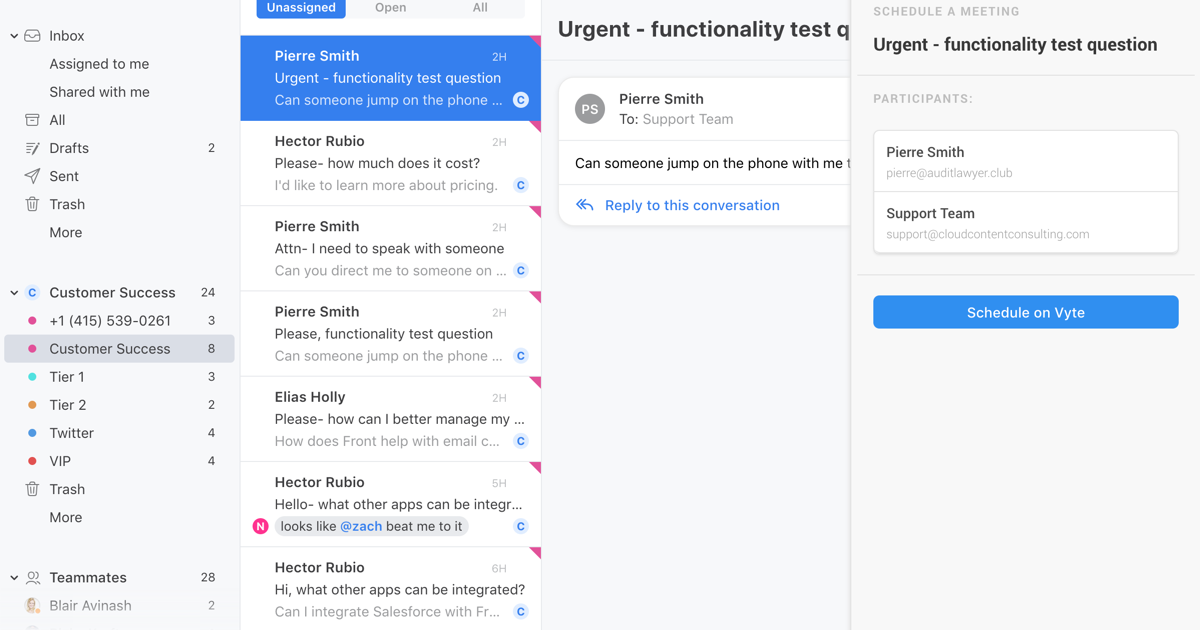 Vyte.in Integration | Front