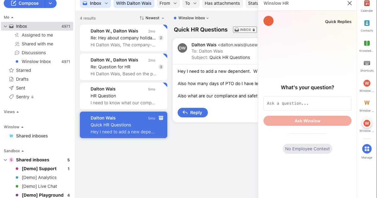 Winslow Integration | Front